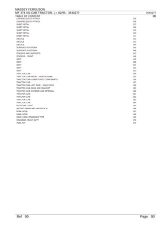 Massey Ferguson MF 374 VQ CAB TRACTOR, - 0295 Parts Catalogue Manual Instant Download.pdf