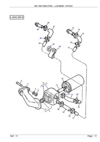Massey ferguson mf 398 tractor, b18008 parts catalogue manual | PDF