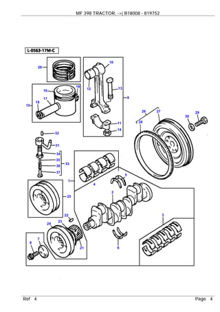 Massey ferguson mf 398 tractor, b18008 parts catalogue manual | PDF