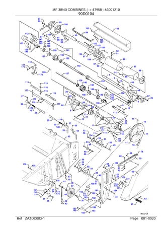 Massey ferguson mf 40 combines ( 47958) parts catalogue manual | PDF