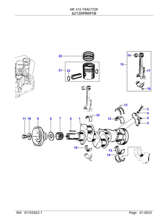 Massey ferguson mf 415 tractor parts catalogue manual | PDF