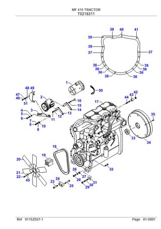 Massey ferguson mf 415 tractor parts catalogue manual | PDF