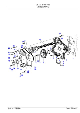 Massey ferguson mf 415 tractor parts catalogue manual | PDF