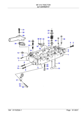 Massey ferguson mf 415 tractor parts catalogue manual | PDF