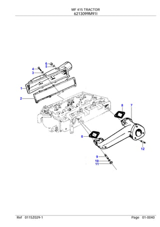 Massey ferguson mf 415 tractor parts catalogue manual | PDF