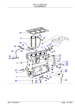 Massey ferguson mf 415 tractor parts catalogue manual | PDF