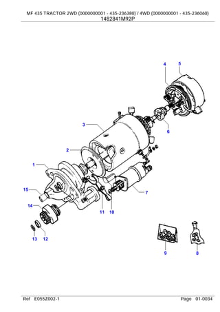 Massey ferguson mf 435 tractor 2 wd (0000000001 435-236380) parts ...