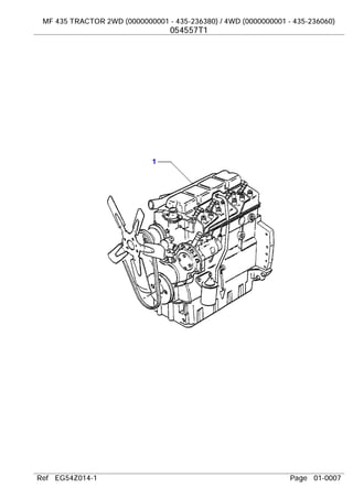 Massey ferguson mf 435 tractor 2 wd (0000000001 435-236380) parts ...