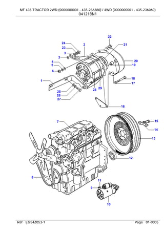 Massey ferguson mf 435 tractor 2 wd (0000000001 435-236380) parts ...