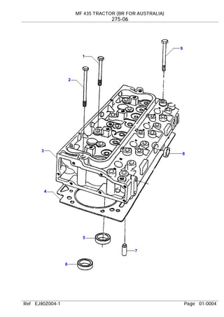 Massey ferguson mf 435 tractor (br for australia) parts catalogue ...