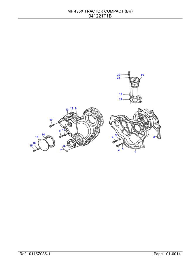 Massey ferguson mf 435 x compact tractor (br) parts catalogue manual | PDF