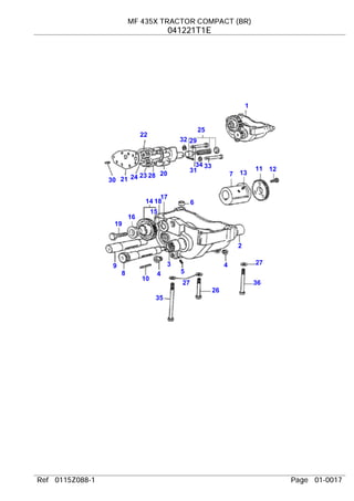 Massey ferguson mf 435 x compact tractor (br) parts catalogue manual | PDF