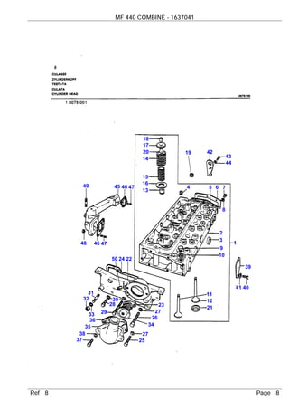 Massey ferguson mf 440 combine parts catalogue manual | PDF
