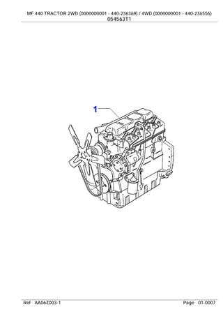 Massey ferguson mf 440 tractor 2 wd (0000000001 440-236369) parts ...