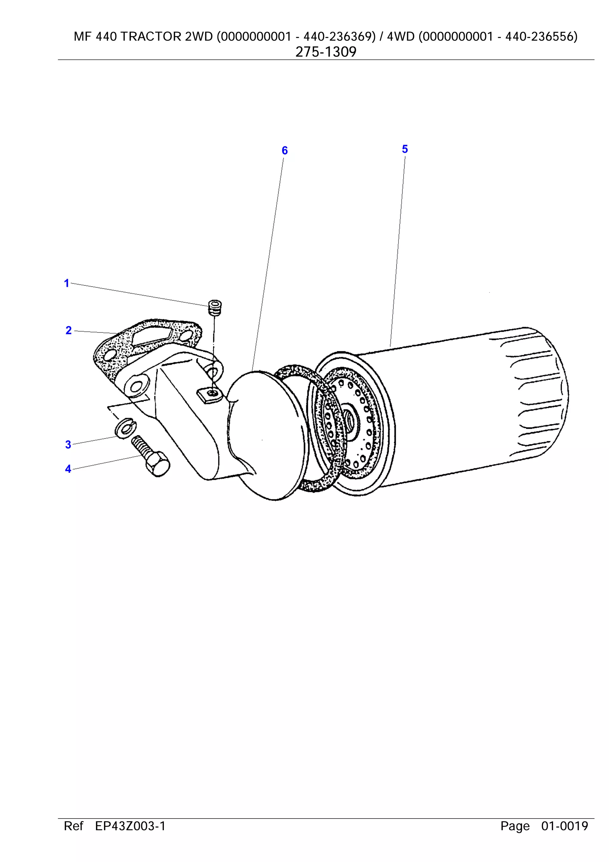 Massey ferguson mf 440 tractor 4 wd (0000000001 440-236556) parts ...