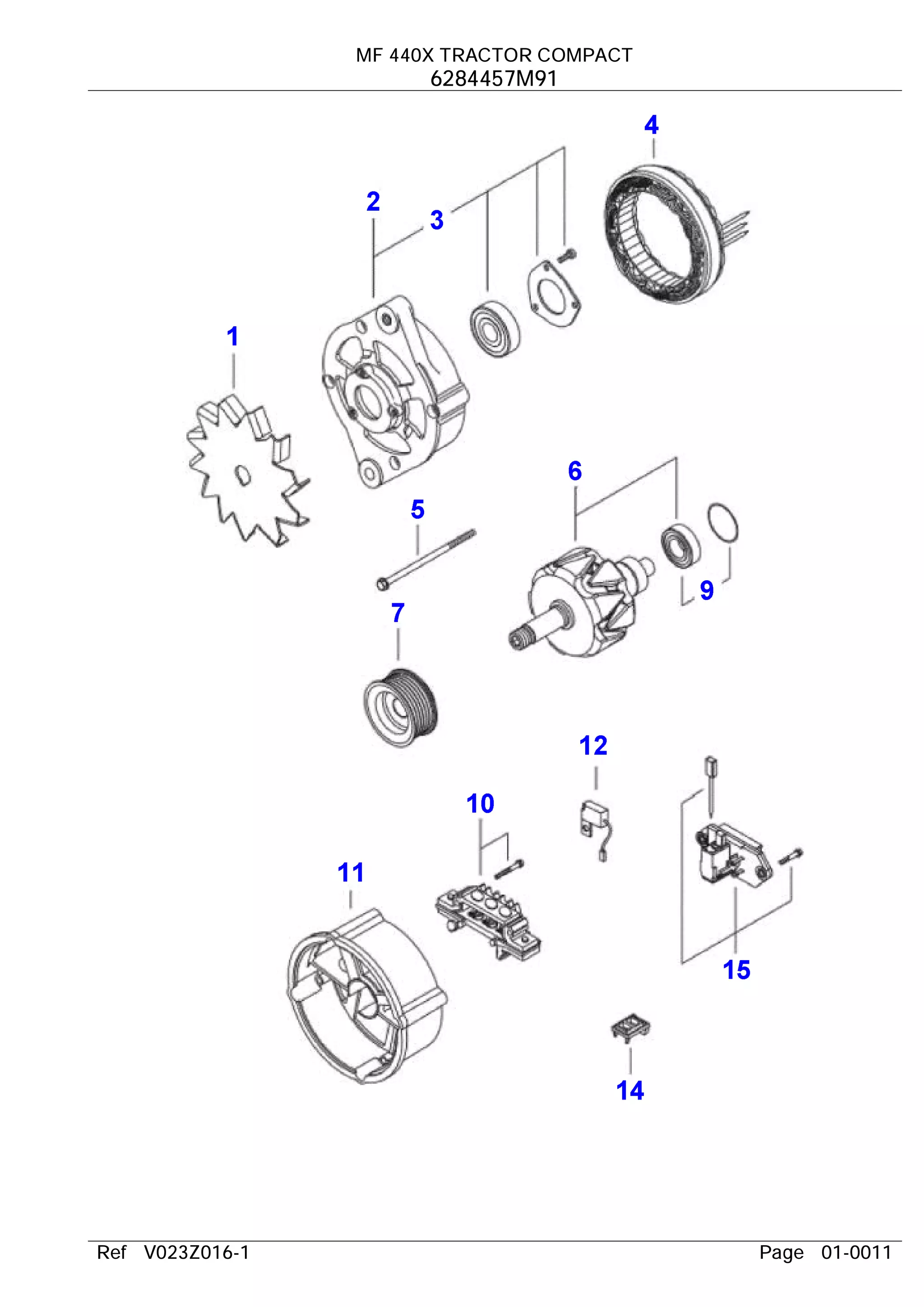 Massey ferguson mf 440 x compact tractor parts catalogue manual | PDF