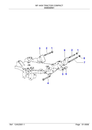 Massey ferguson mf 440 x compact tractor parts catalogue manual | PDF