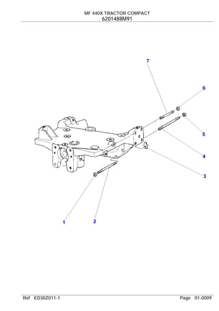 Massey ferguson mf 440 x compact tractor parts catalogue manual | PDF