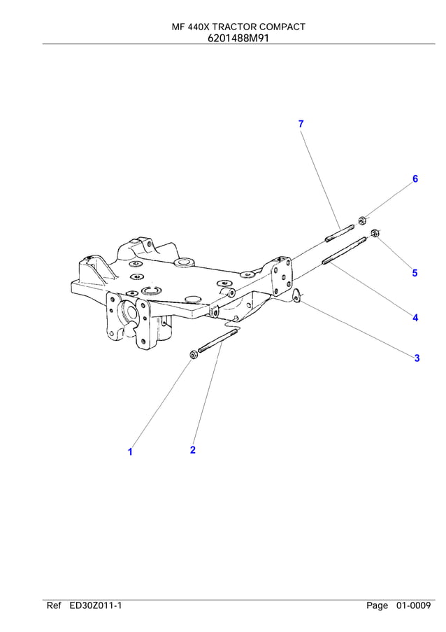 Massey ferguson mf 440 x compact tractor parts catalogue manual | PDF