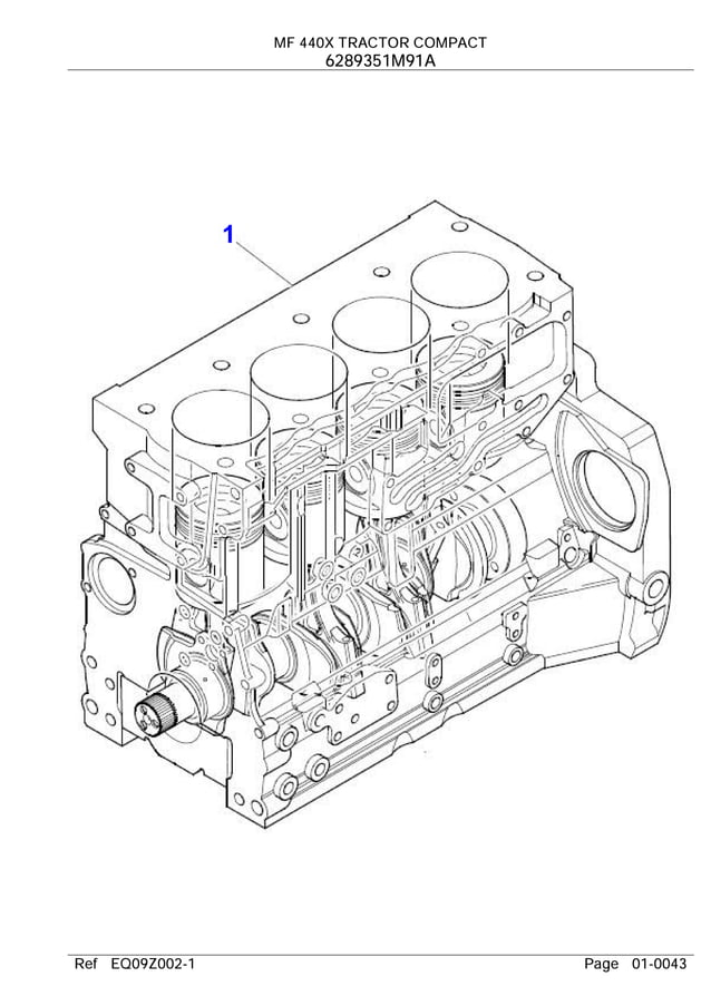 Massey ferguson mf 440 x compact tractor parts catalogue manual | PDF