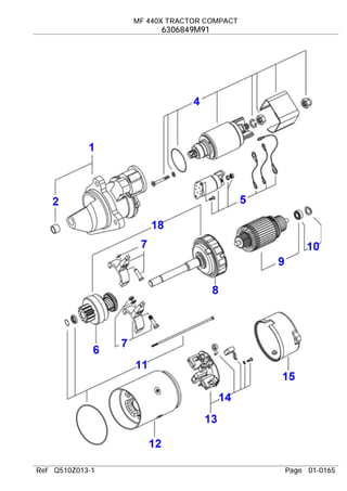 Massey ferguson mf 440 x compact tractor parts catalogue manual | PDF