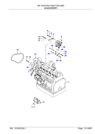 Massey ferguson mf 455 xtra tractor (br) parts catalogue manual | PDF