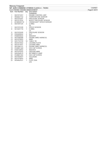 Massey ferguson mf 4690 combine hybrid class 4 tier3 parts catalogue ...