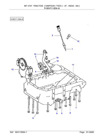 Massey ferguson mf4707 tractor (simpson tier 2 4 f ; india-na) parts ...