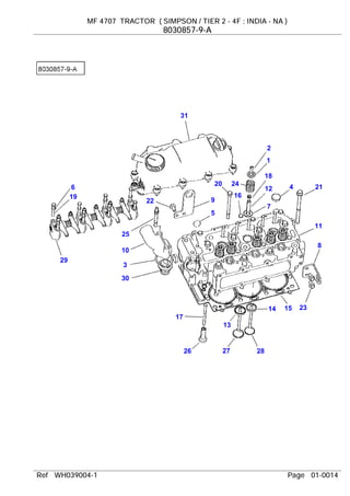Massey ferguson mf4707 tractor (simpson tier 2 4 f ; india-na) parts ...