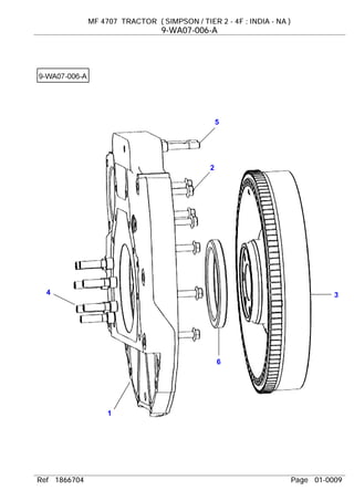 Massey ferguson mf4707 tractor (simpson tier 2 4 f ; india-na) parts ...