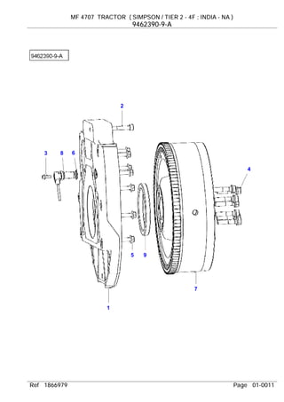 Massey ferguson mf4707 tractor (simpson tier 2 4 f ; india-na) parts ...