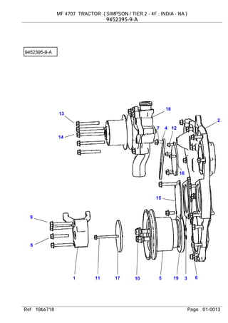 Massey ferguson mf4707 tractor (simpson tier 2 4 f ; india-na) parts ...