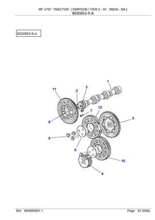 Massey ferguson mf4707 tractor (simpson tier 2 4 f ; india-na) parts ...