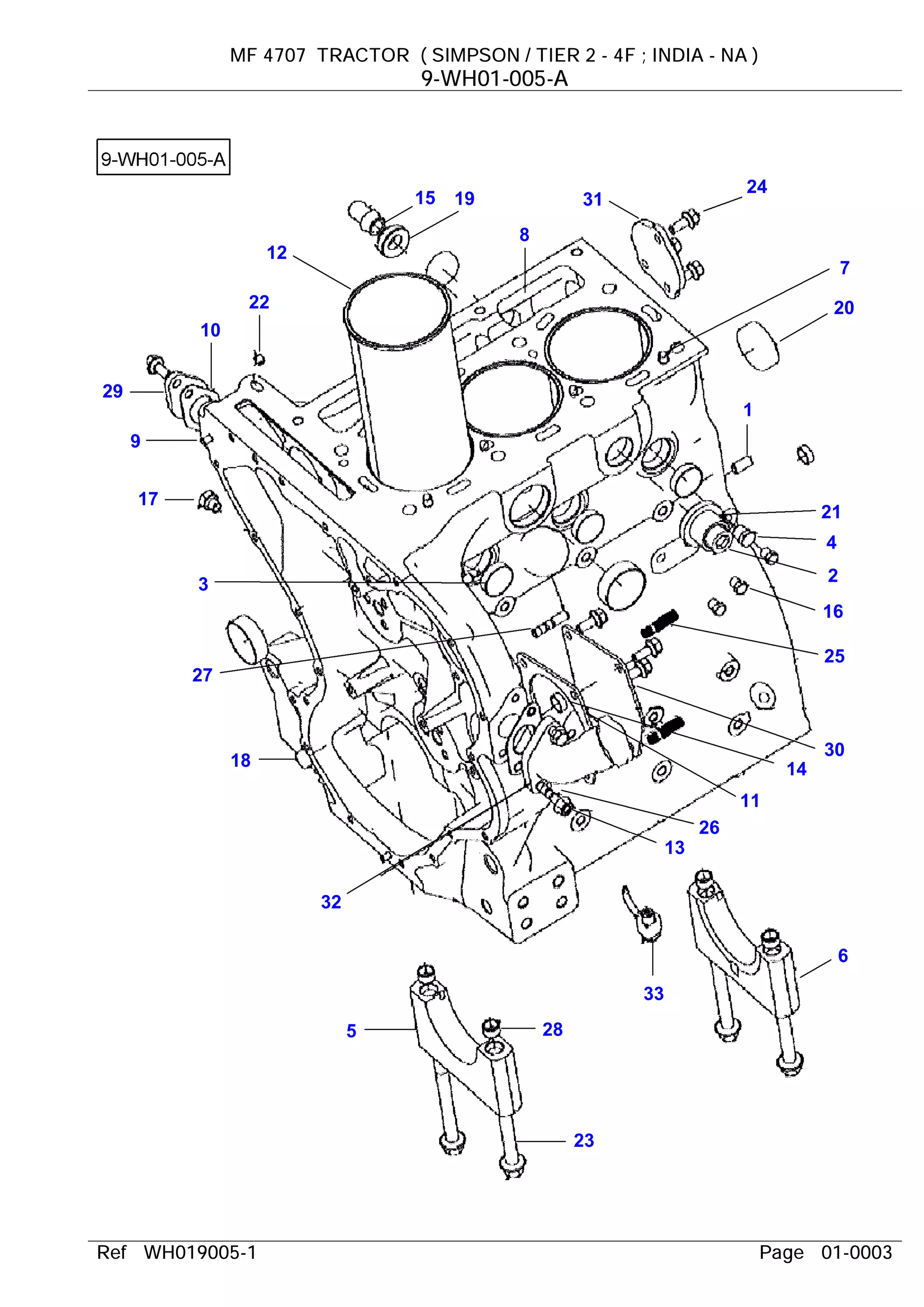 Massey ferguson mf4707 tractor (simpson tier 2 4 f ; india-na) parts ...