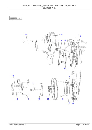 Massey ferguson mf4707 tractor (simpson tier 2 4 f ; india-na) parts ...