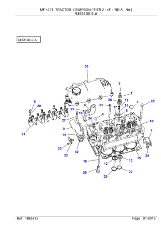 Massey ferguson mf4707 tractor (simpson tier 2 4 f ; india-na) parts ...