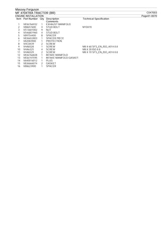 Massey ferguson mf 470 xtra tractor (br) parts catalogue manual | PDF