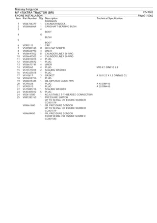 Massey ferguson mf 470 xtra tractor (br) parts catalogue manual | PDF
