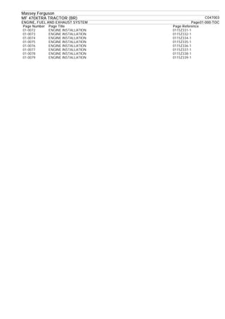 Massey ferguson mf 470 xtra tractor (br) parts catalogue manual | PDF