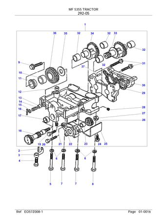 Massey ferguson mf5355 tractor parts catalogue manual | PDF