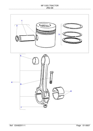 Massey ferguson mf5355 tractor parts catalogue manual | PDF