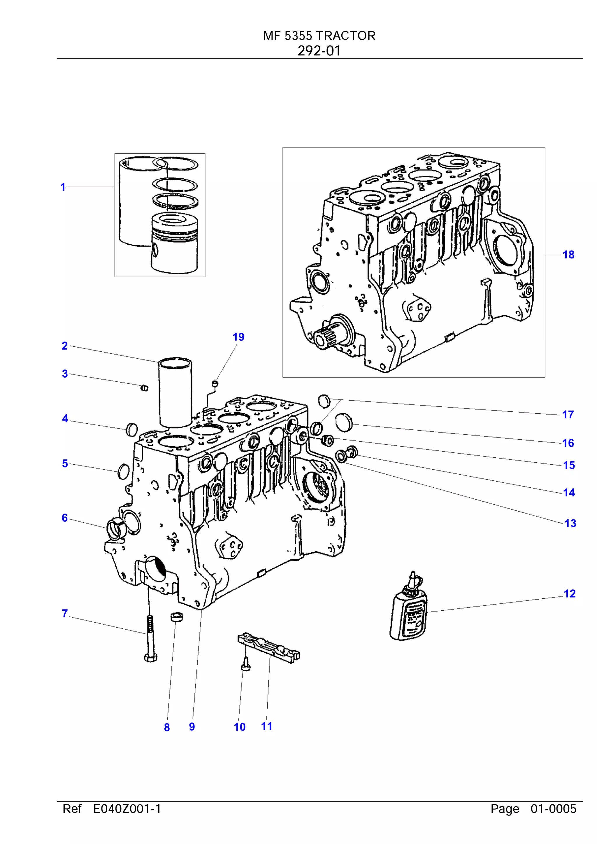 Massey ferguson mf5355 tractor parts catalogue manual | PDF