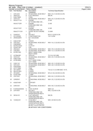 Massey ferguson mf 5608 tractor (c339061 h349047) parts catalogue ...