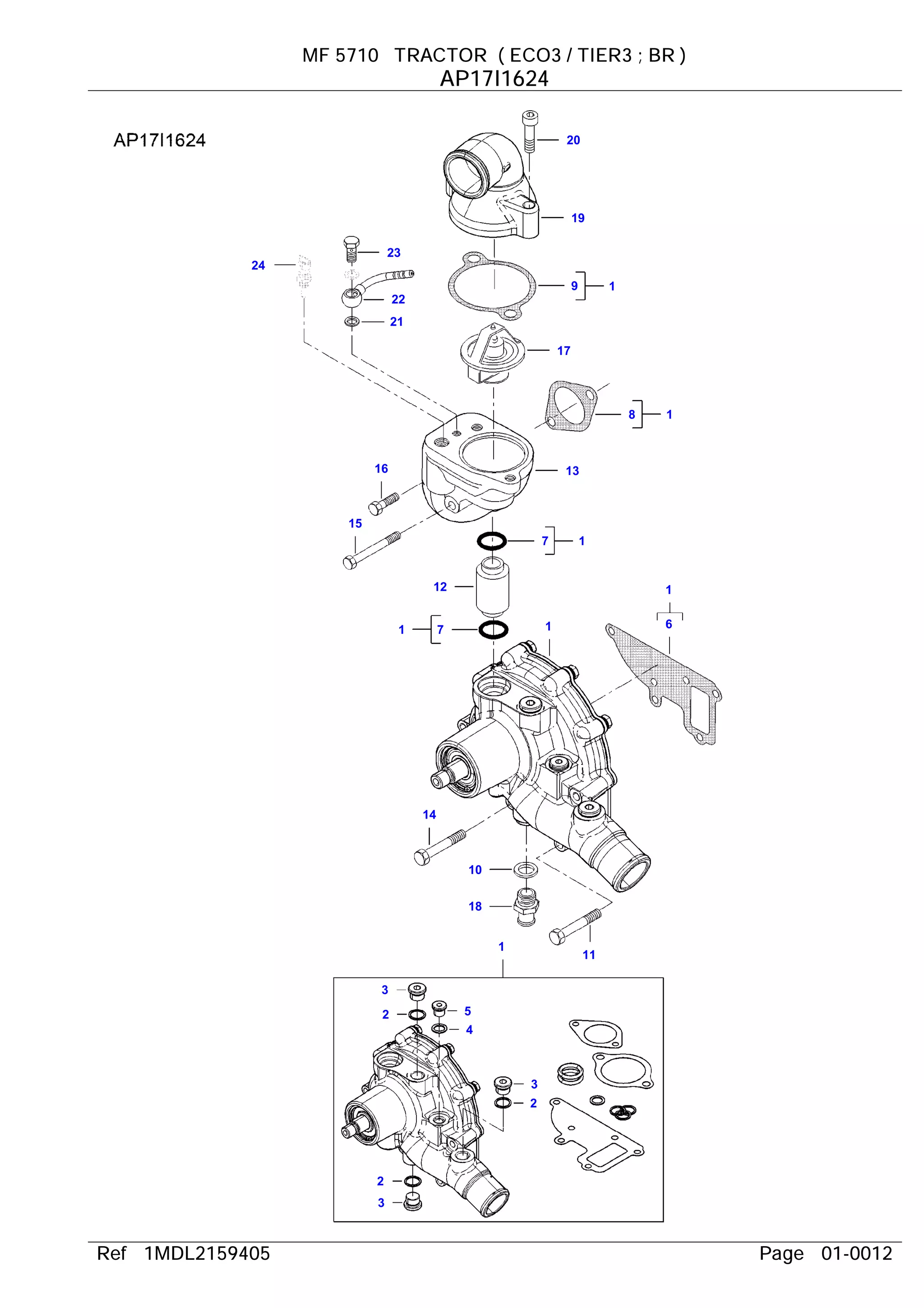 Massey ferguson mf5710 tractor (eco3 tier3; br) parts catalogue manual | PDF