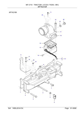 Massey ferguson mf5710 tractor (eco3 tier3; br) parts catalogue manual | PDF