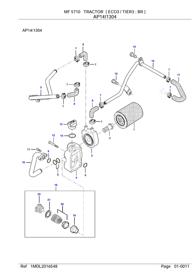 Massey ferguson mf5710 tractor (eco3 tier3; br) parts catalogue manual | PDF