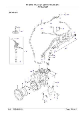 Massey ferguson mf5710 tractor (eco3 tier3; br) parts catalogue manual | PDF