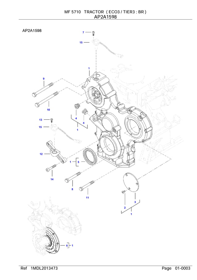 Massey ferguson mf5710 tractor (eco3 tier3; br) parts catalogue manual | PDF