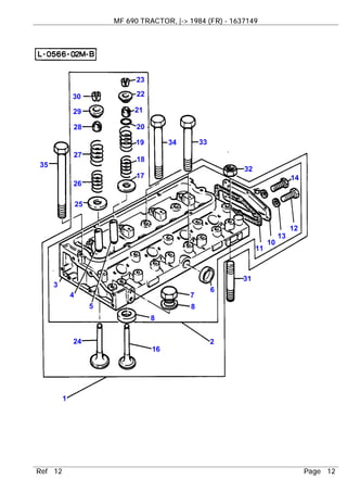Massey ferguson mf 690 tractor 1984 (fr) tractor parts catalogue manual ...