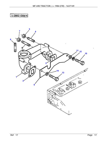Massey ferguson mf 690 tractor 1984 (fr) tractor parts catalogue manual ...
